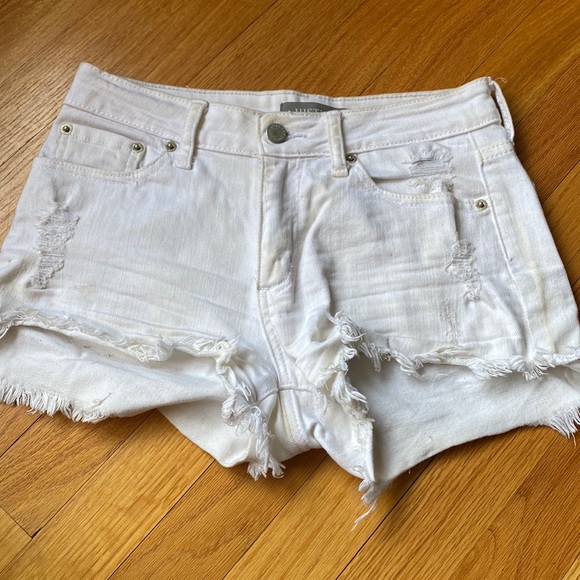 Just USA | Shorts | Ripped White Just Usa Denim Shorts | Poshmark